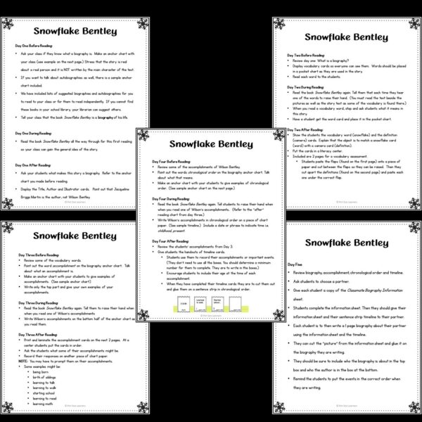 Snowflake Bentley Biography | Activities | Book Study | Made By Teachers