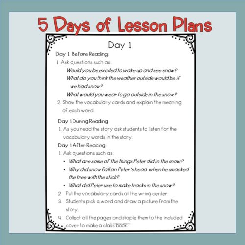 The Snowy Day Book Study | Sequencing | Vocabulary | More | Made By ...