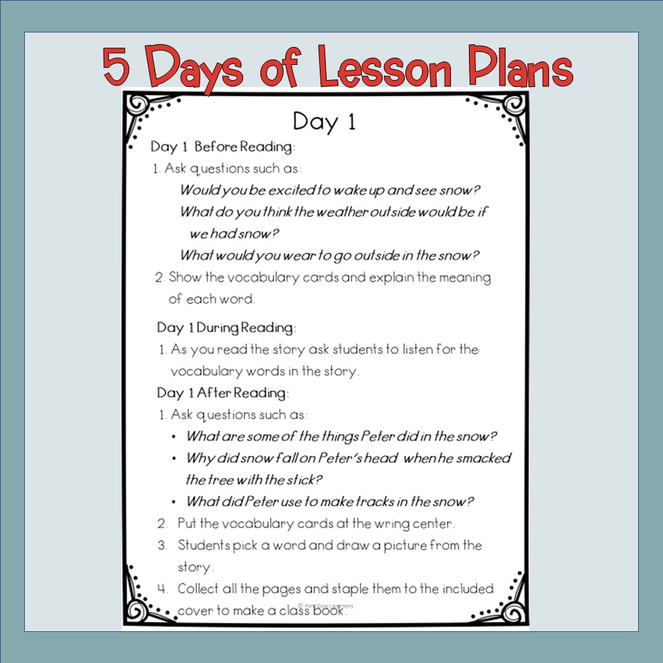 The Snowy Day Book Study | Sequencing | Vocabulary | More | Made By ...