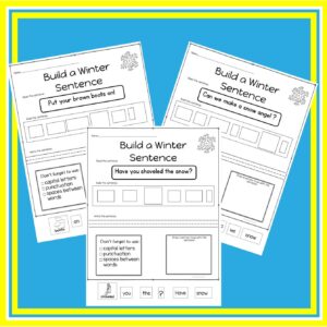 Winter Scrambled Sentences | Cut and Paste Sentences | Winter Writing ...
