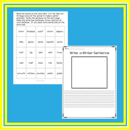 Winter Scrambled Sentences | Cut and Paste Sentences | Winter Writing ...