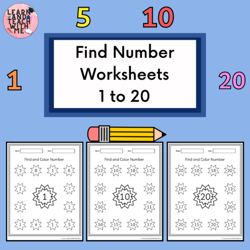 Number 1-20 Find and Color Worksheets | Made By Teachers