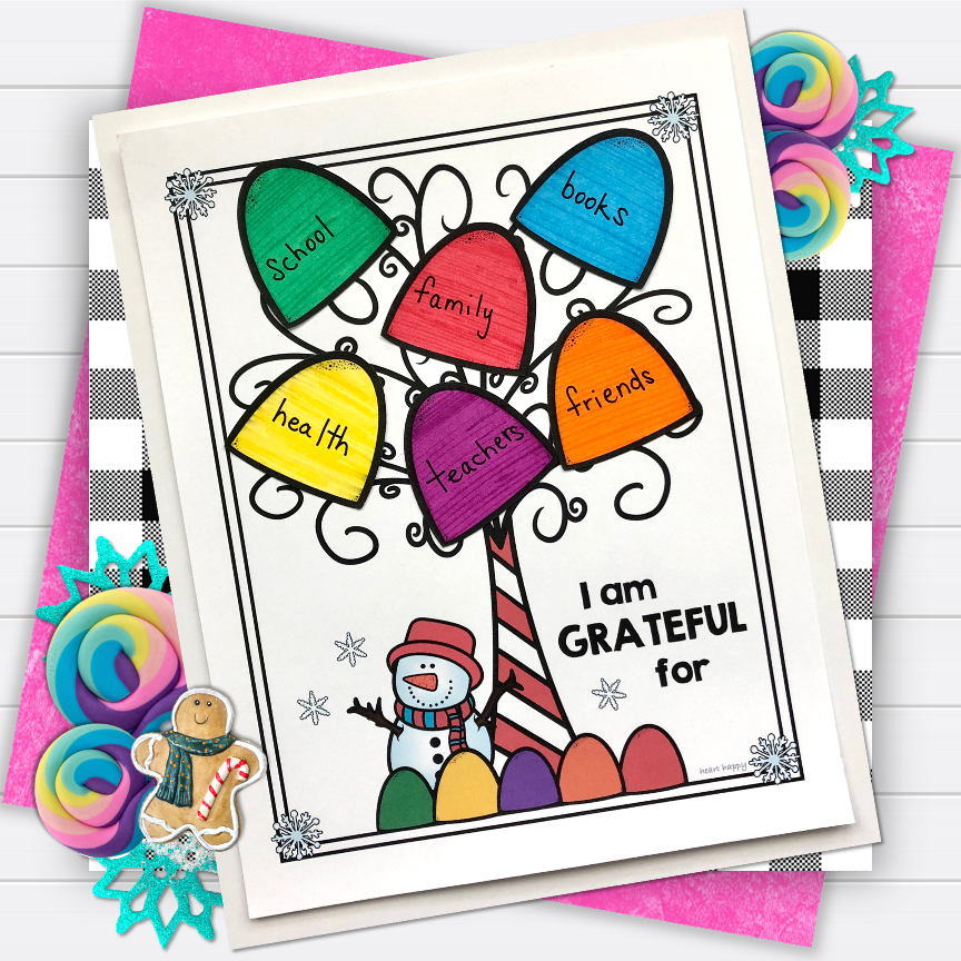 Grateful Gumdrop Tree with Writing and Drawing Prompts | Winter Craft ...