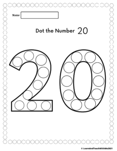 Numbers 1-20 Dot Marker Worksheets | Made By Teachers
