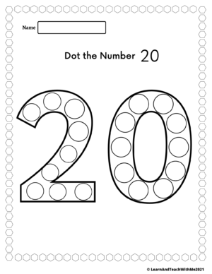 Numbers 1-20 Dot Marker Worksheets - Made By Teachers