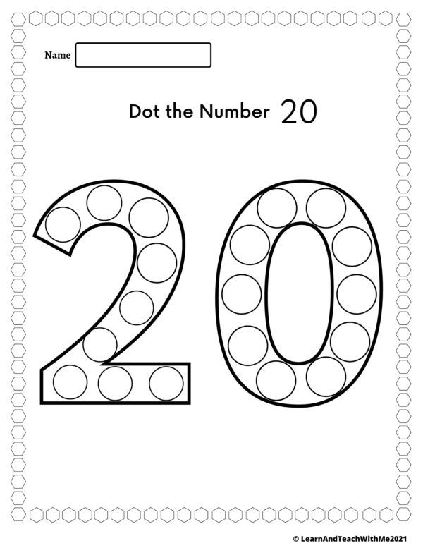 Numbers 1-20 Dot Marker Worksheets | Made By Teachers