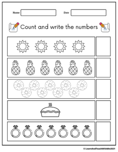 Numbers 1-20 Worksheets black & white and color | Made By Teachers