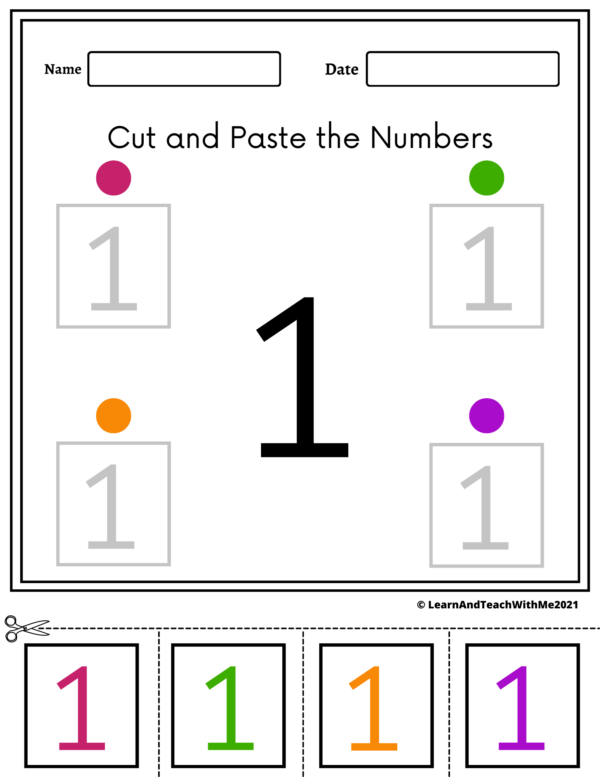 Numbers 1-20 Cut and Paste Worksheets | Made By Teachers