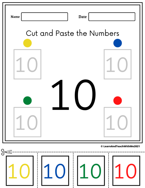 Numbers 1-20 Cut and Paste Worksheets | Made By Teachers