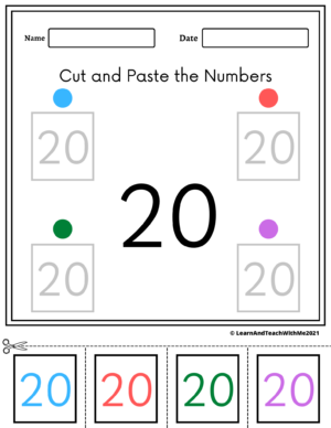 Numbers 1-20 Cut and Paste Worksheets | Made By Teachers