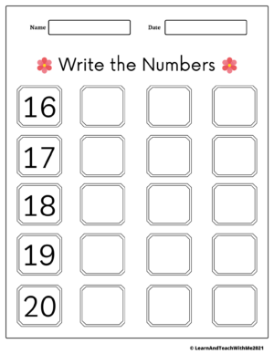 Numbers 1-20 Trace and Write Worksheets | Made By Teachers