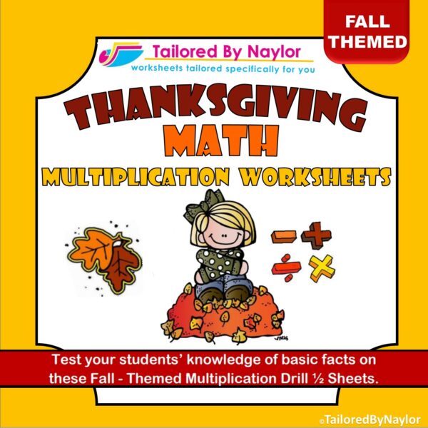Thanksgiving Math: Multiplication Worksheets | Made By Teachers