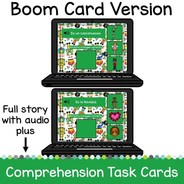 Bilingual Nutcracker Christmas Readers - Navidad - Print & Boom Cards w ...