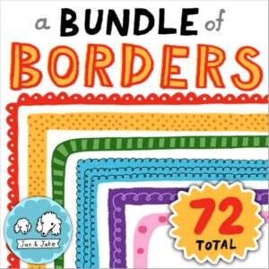 A Bundle of Clipart Page Borders - Hand Drawn Clip Art Frames, Black ...