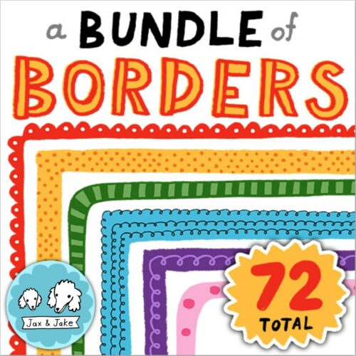 A Bundle of Clipart Page Borders - Hand Drawn Clip Art Frames, Black ...