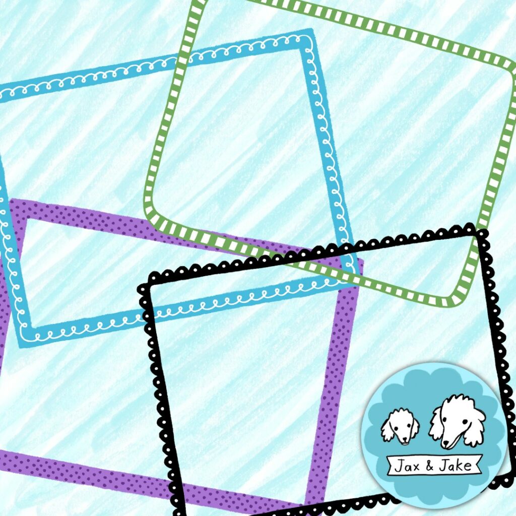 A Bundle of Clipart Page Borders - Hand Drawn Clip Art Frames, Black ...