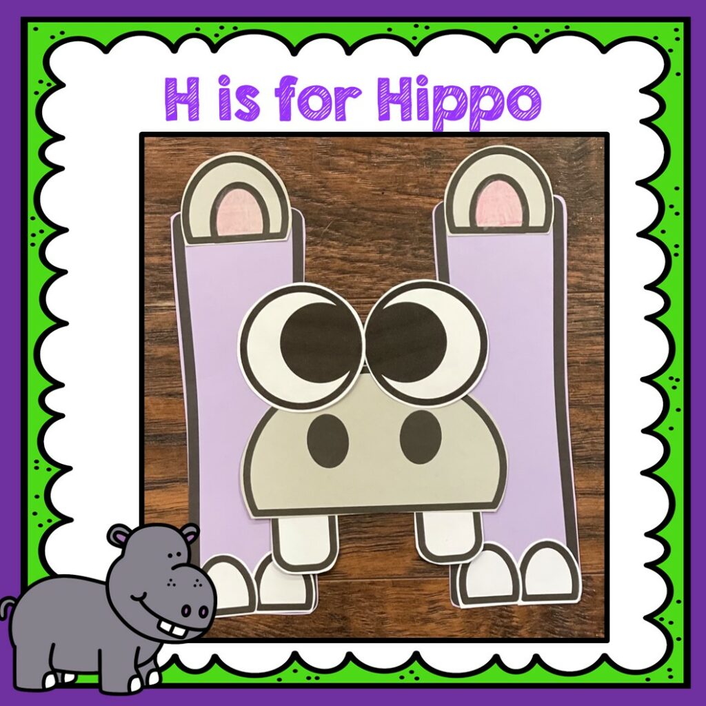 Letter H Craft, Hh is for Hippo, Hippo Craft | Made By Teachers