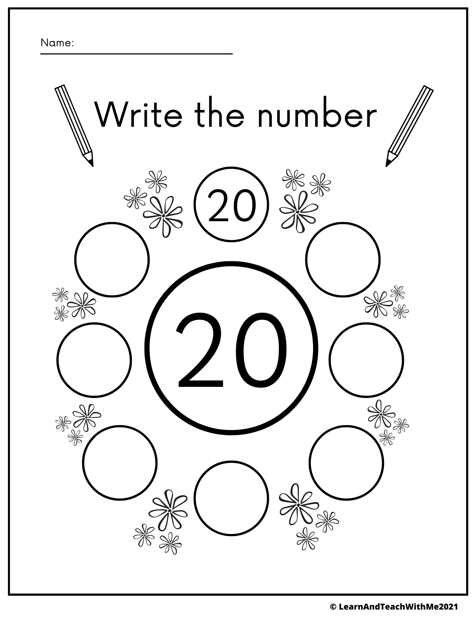 Numbers 11 20 Writing Worksheets Made By Teachers