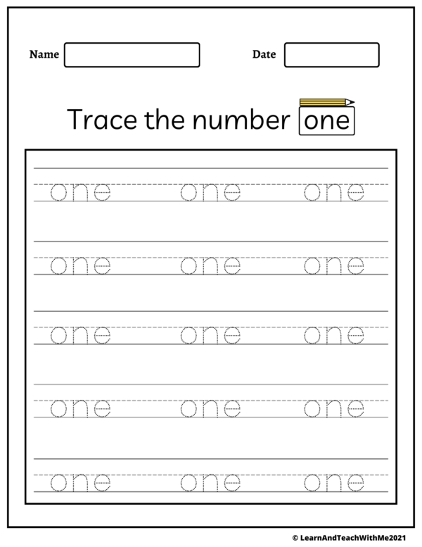 Numbers 1-10 Trace and Write Worksheets | Made By Teachers