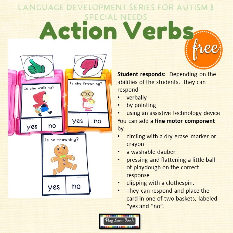 Yes No Questions Action Verbs FREE | Made By Teachers