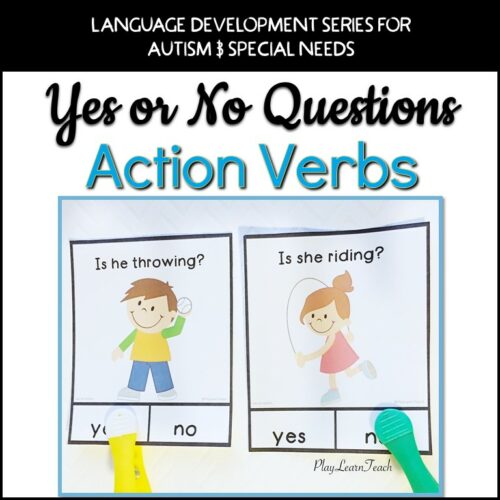 Yes No Questions Action Verbs Autism | Made By Teachers