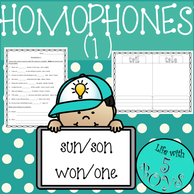 Homophones Activity Set 1 | Made By Teachers