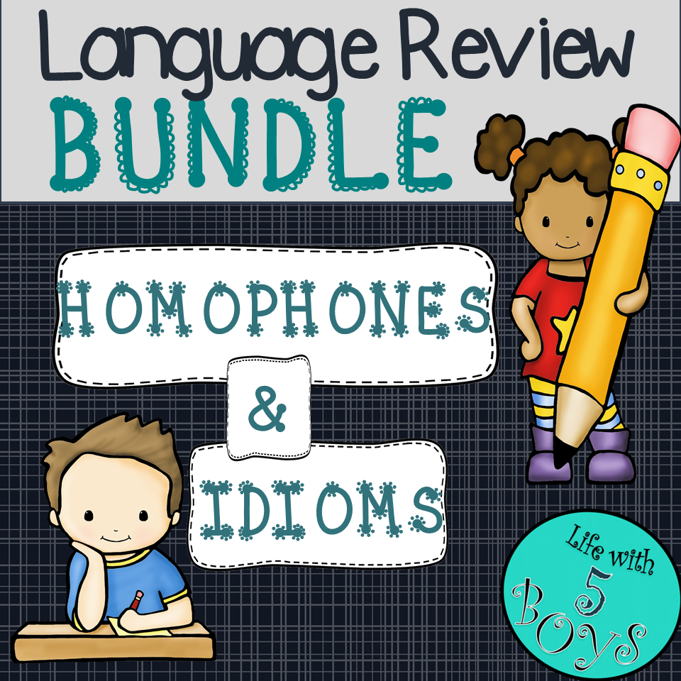 Language Activites Review BUNDLE for Homophones and Idioms - Made By ...
