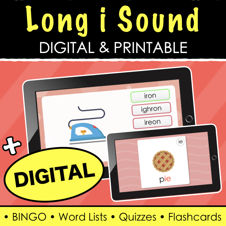 Long i Sound - Digital Quiz, Digital Flash Cards, Word Lists and ...