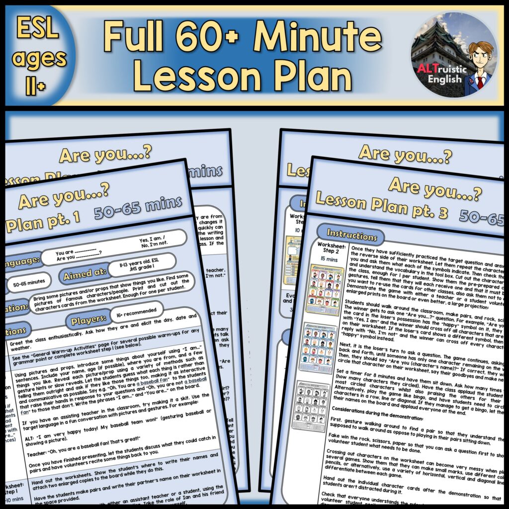 ESL Are you Full Lesson Interactive English Grammar Speaking and Writing Games | Made By Teachers