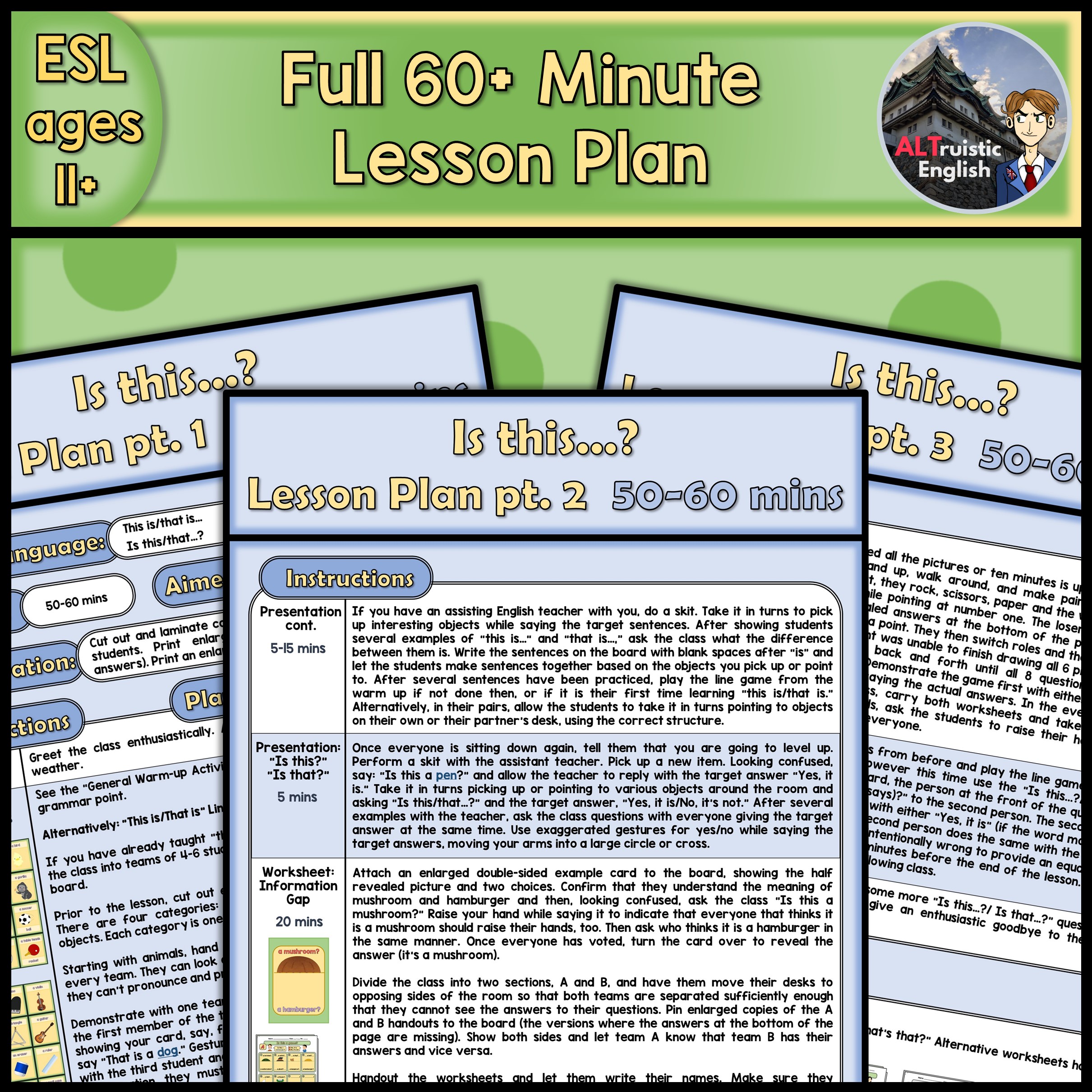 ESL Is this / What's this Full Lesson Editable Worksheets and Card ...