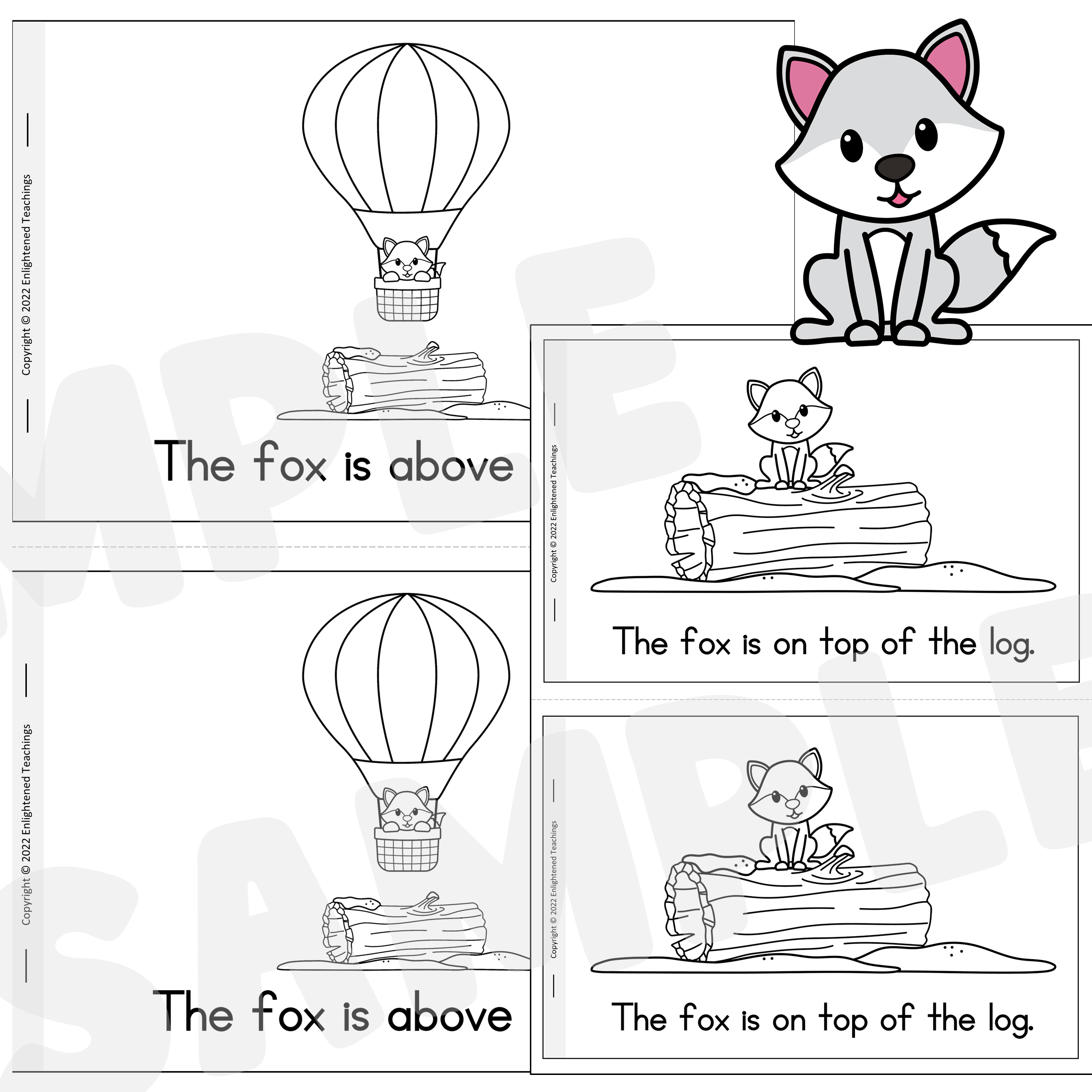 Winter Prepositions Emergent Reader Reference Guide Arctic Fox | Made ...