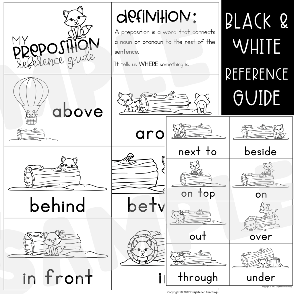 Winter Prepositions Emergent Reader Reference Guide Arctic Fox | Made ...