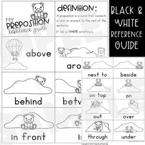 Winter Prepositions Emergent Reader Reference Guide Polar Bear and Snow ...