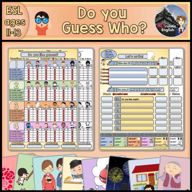 ESL Do you verb Guess Who Full Lesson Interactive English Grammar ...