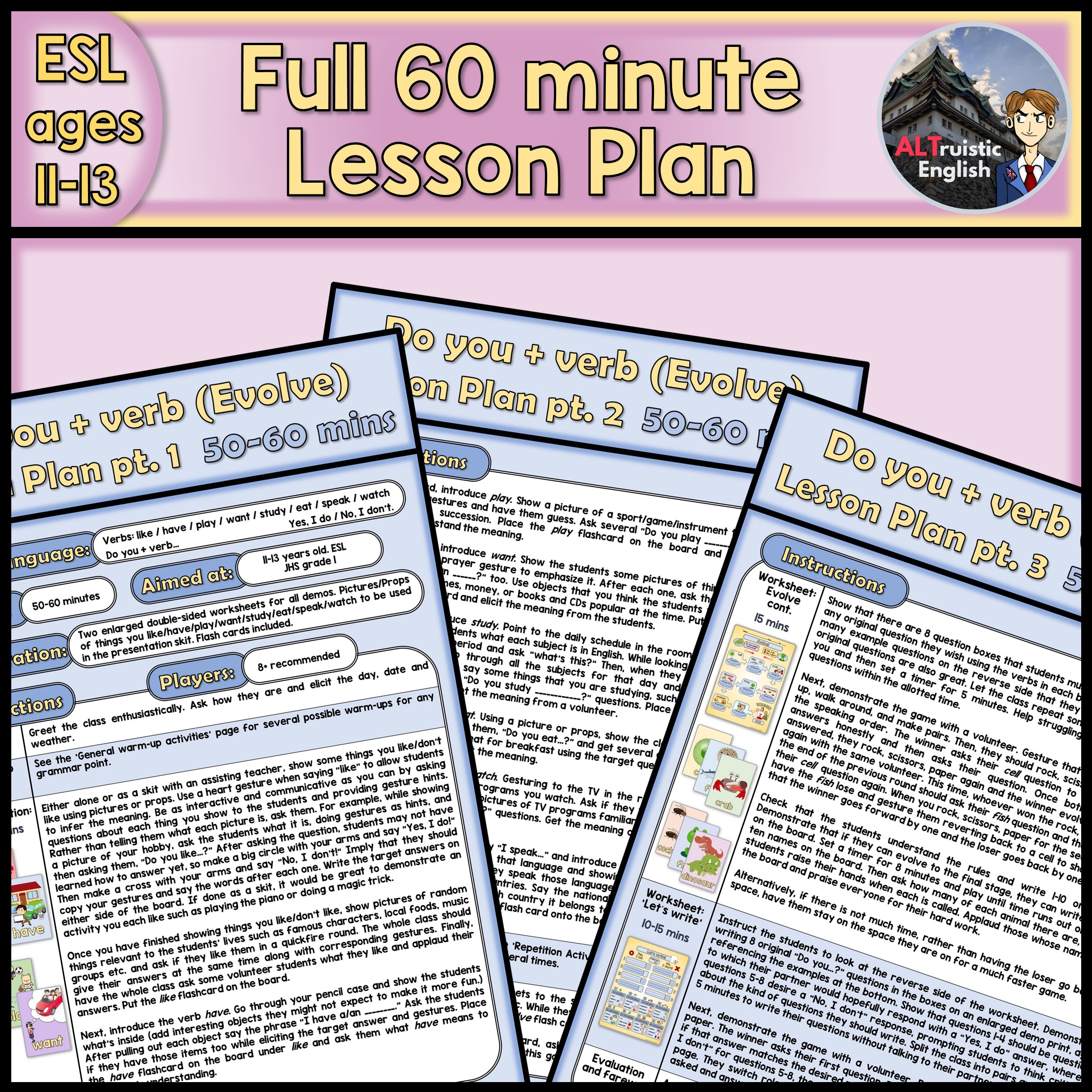 Do You Verb Editable English Grammar Speaking and Writing Activities ...