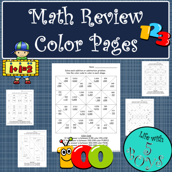 Math Color Pages | Made By Teachers