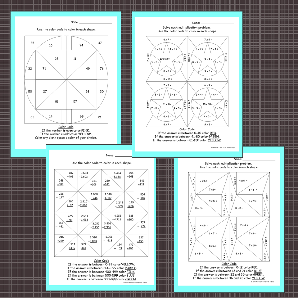 Math Activities and Worksheets Review BUNDLE | Made By Teachers