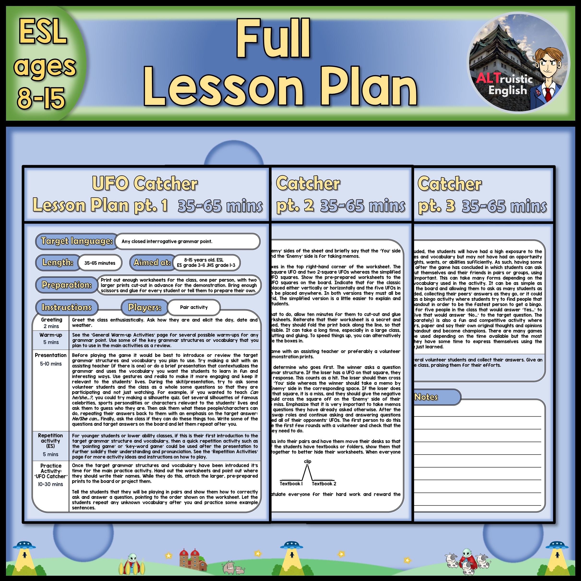 Battles in Space Editable English Grammar Review Game ESL EFL Grammar ...