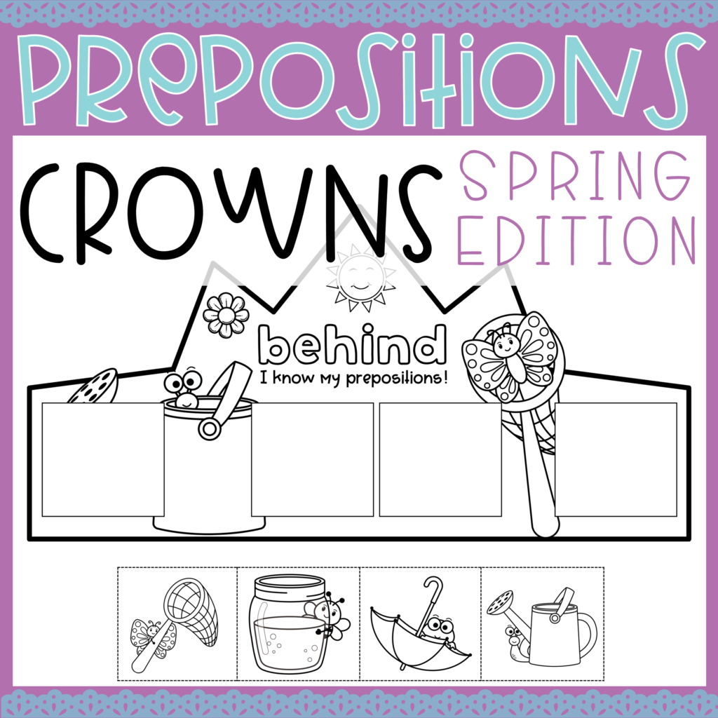 Spring Preposition Crowns Headbands - Spring Positional Word Hats ...