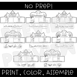 Summer Preposition Crowns Headbands - Summer Positional Word Hats ...