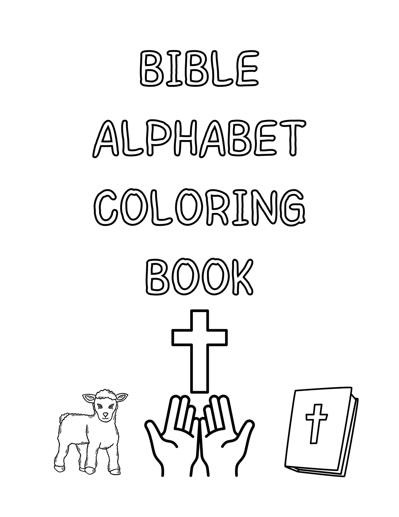Bible Alphabet Coloring Book - Commercial Use Allowed | Made By Teachers