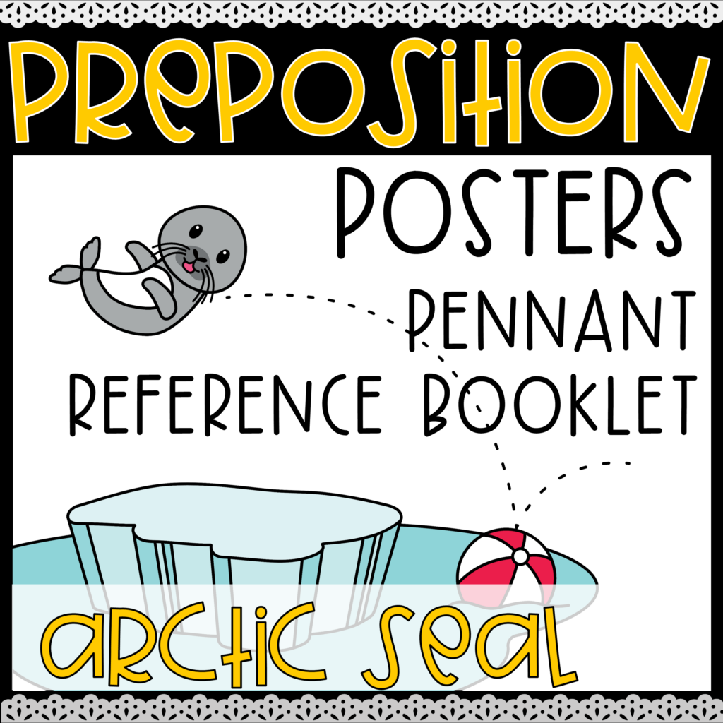 Winter Prepositions Posters Seal Positional Words Prepositions Banner ...