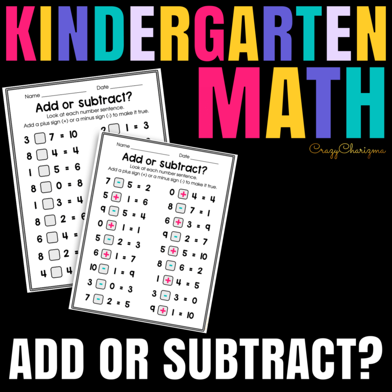 Addition and Subtraction Worksheets (Add or Subtract) | Made By Teachers