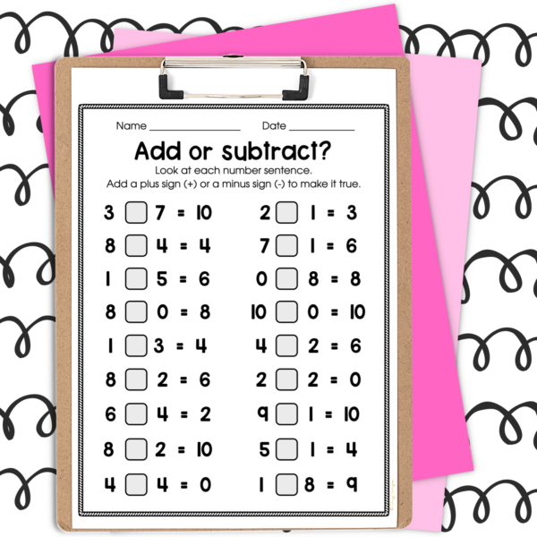 Addition and Subtraction Worksheets (Add or Subtract) - Made By Teachers
