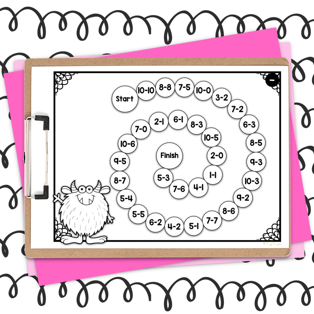 Addition and Subtraction to 10 Practice Boardgames | Made By Teachers