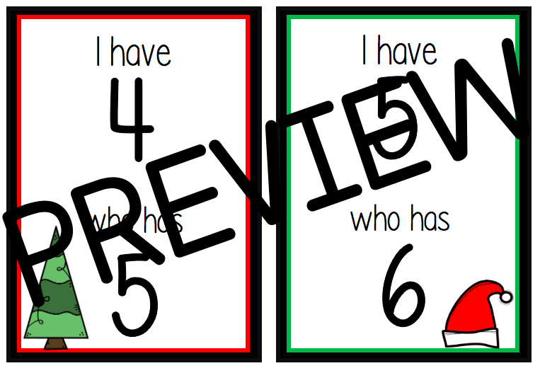 December + Winter Numbers I Have Who Has Game - Kindergarten, VPK, 1st ...