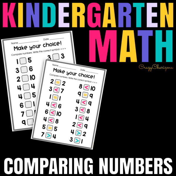 Comparing Numbers Worksheets Greater Than Less Than Equal To | Made By ...