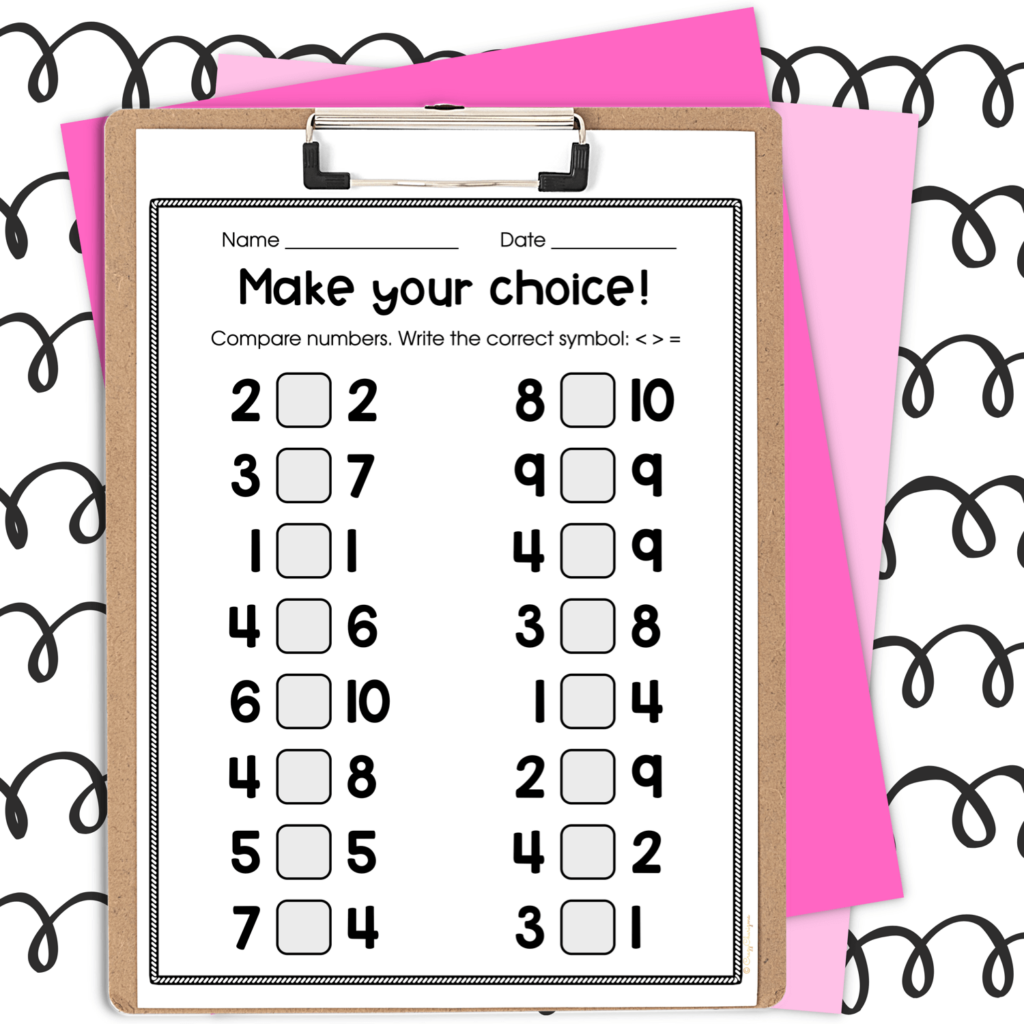 Comparing Numbers Worksheets Greater Than Less Than Equal To | Made By ...
