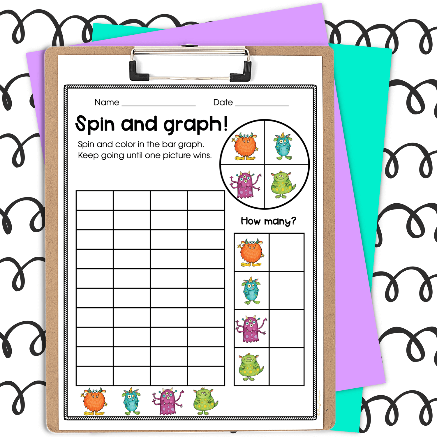 Data and Graphing Bar Graphs Worksheets and Centers | Made By Teachers