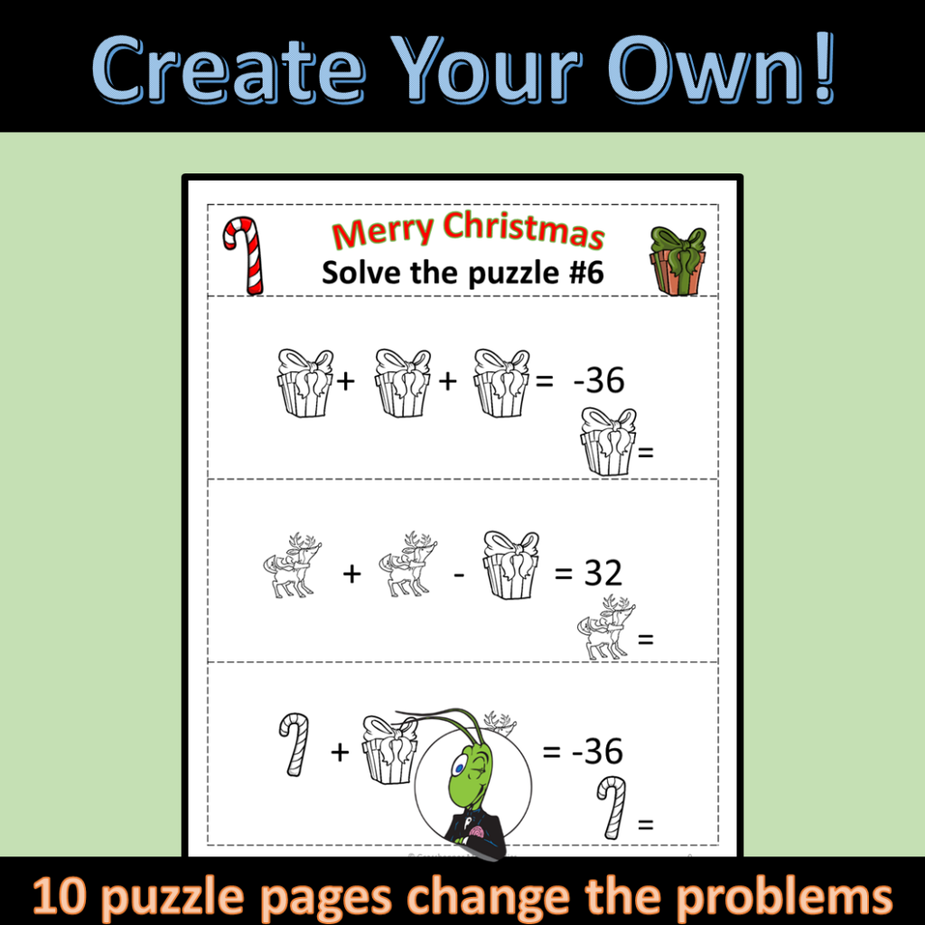 Christmas Logic Puzzles | Algebra 1 | Made By Teachers